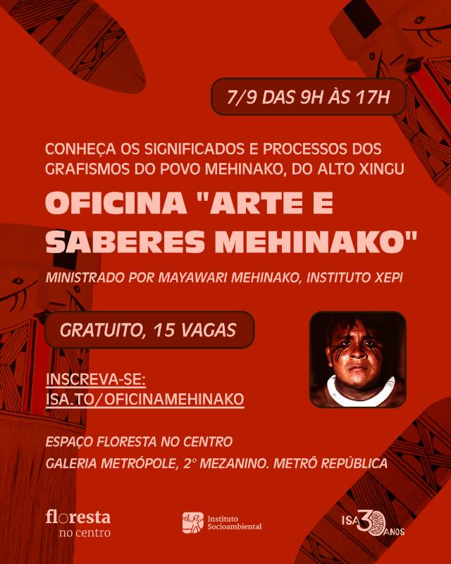 Mayawari Mehinako holds a graphics workshop at the Espaço Floresta no ...